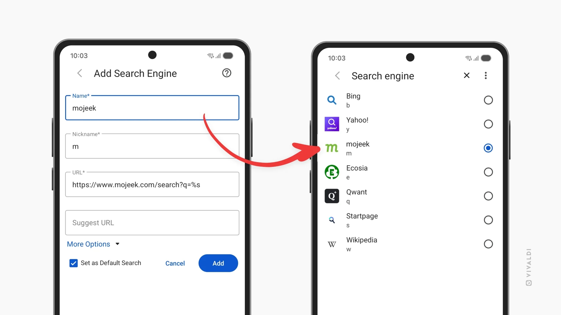 Vivaldi 7.7 chega aos telemóveis com motores de busca personalizados e suporte para iOS 26 ...
